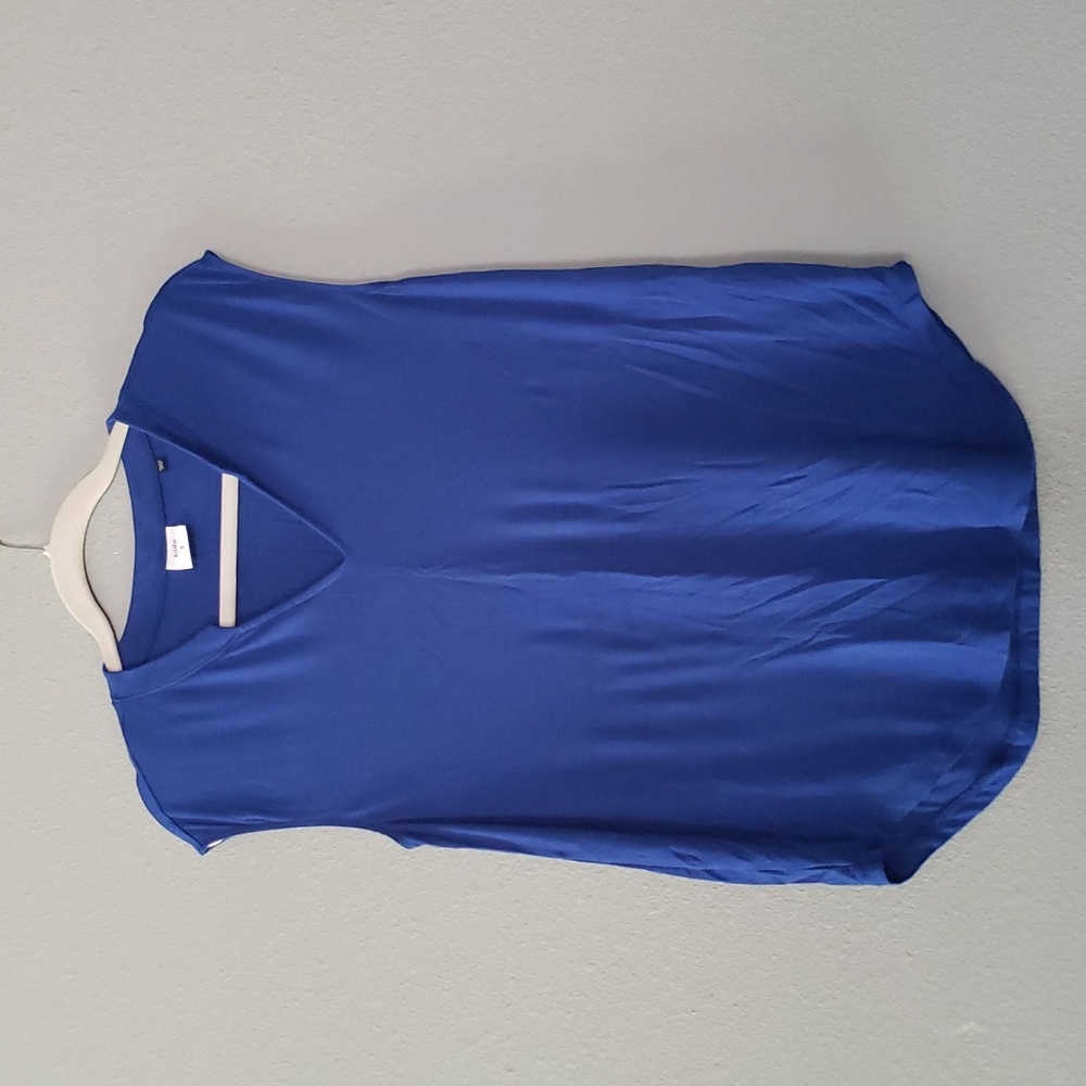 Cabi Notch Tee - Sapphire Blue - Gem